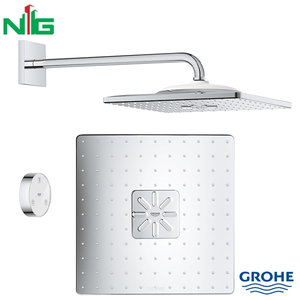 Bộ Bát Sen Gắn Tường Grohe Rainshower SmartConnect Cube 310 26642000